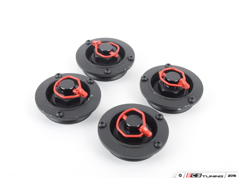 Rennline - W01BLACKSD - Center Lock Look Center Cap Set - Black ...