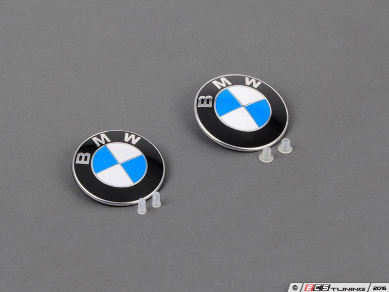 Genuine BMW - 51147146051KT2 - Hood And Trunk Roundel Emblems With Grommets