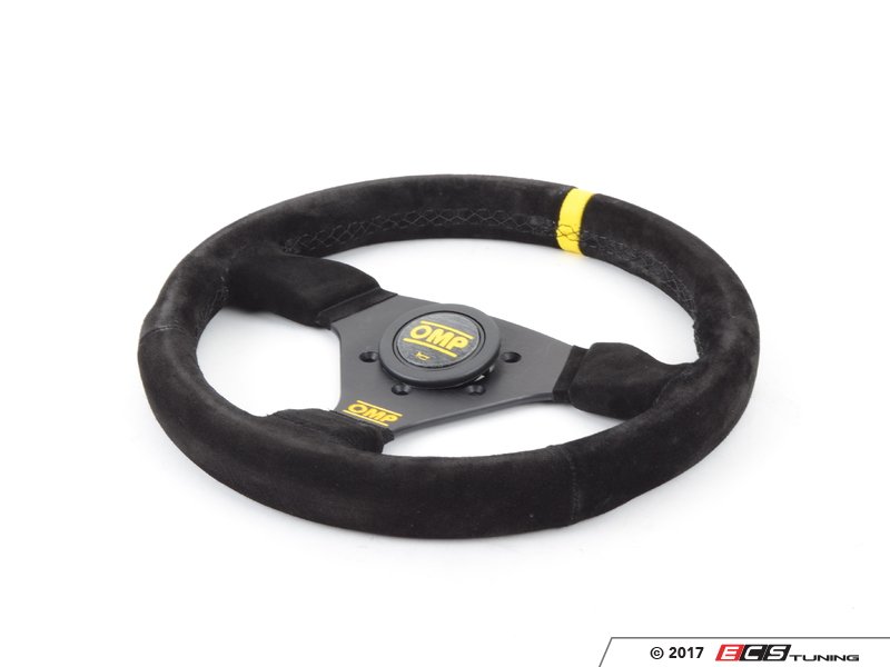 OMP - OD/1975 - Trecento Racing Steering Wheel - Black/Yellow Suede