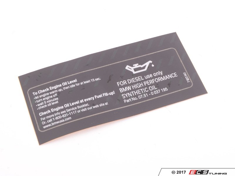 Genuine BMW - 71227823541 - LABEL HIGH PERFORMAN (71-22-7-823-541)