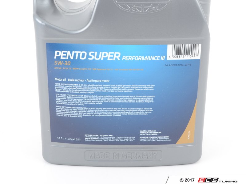 Pentosin - SP3-5L - Pento Super Performance III 504.00 / 507.00 Engine ...